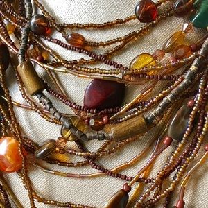 Jewelry | Runway Messy Looking Multi Strand Beaded Necklace | Poshmark
